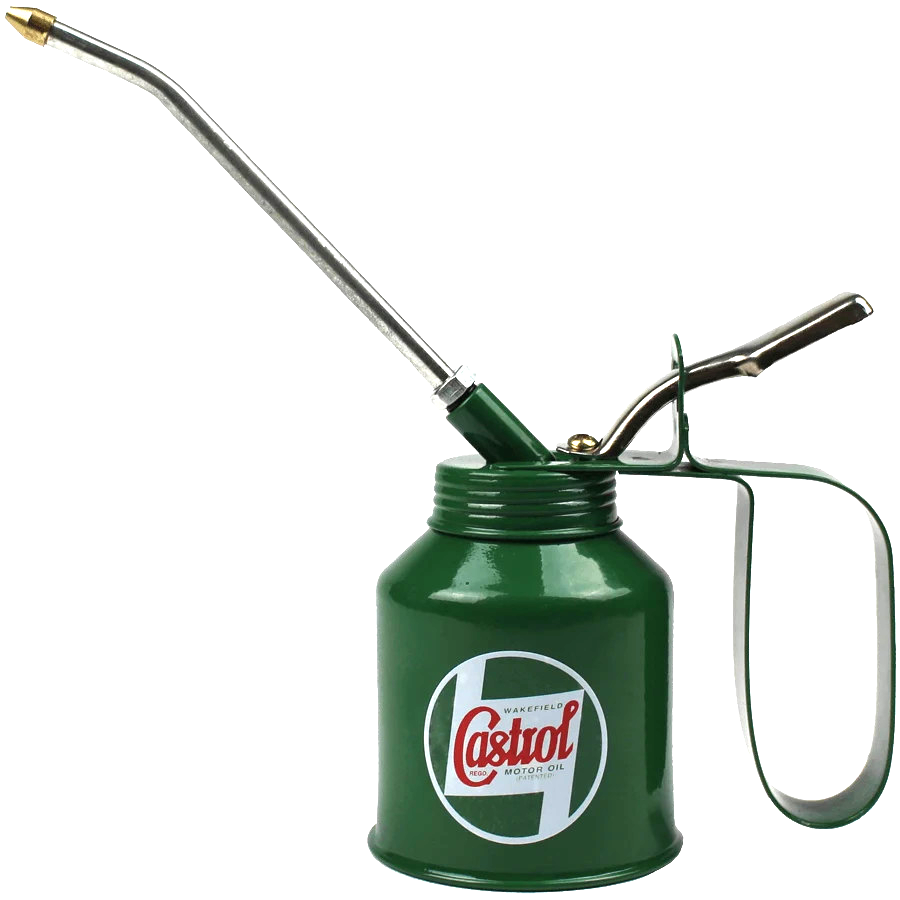 Genuine Castrol 200ML Oil Pump Action Lever Can Applicator Retro Vinta ...