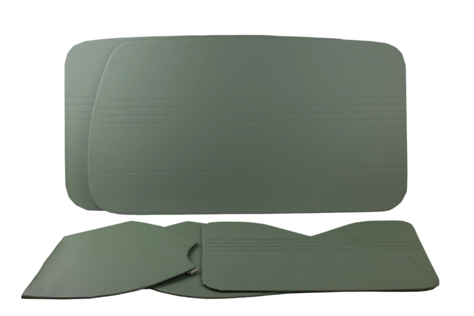 Classic Fiat 500 N D Complete Interior Door Card Panels Green Vinyl Ki ...