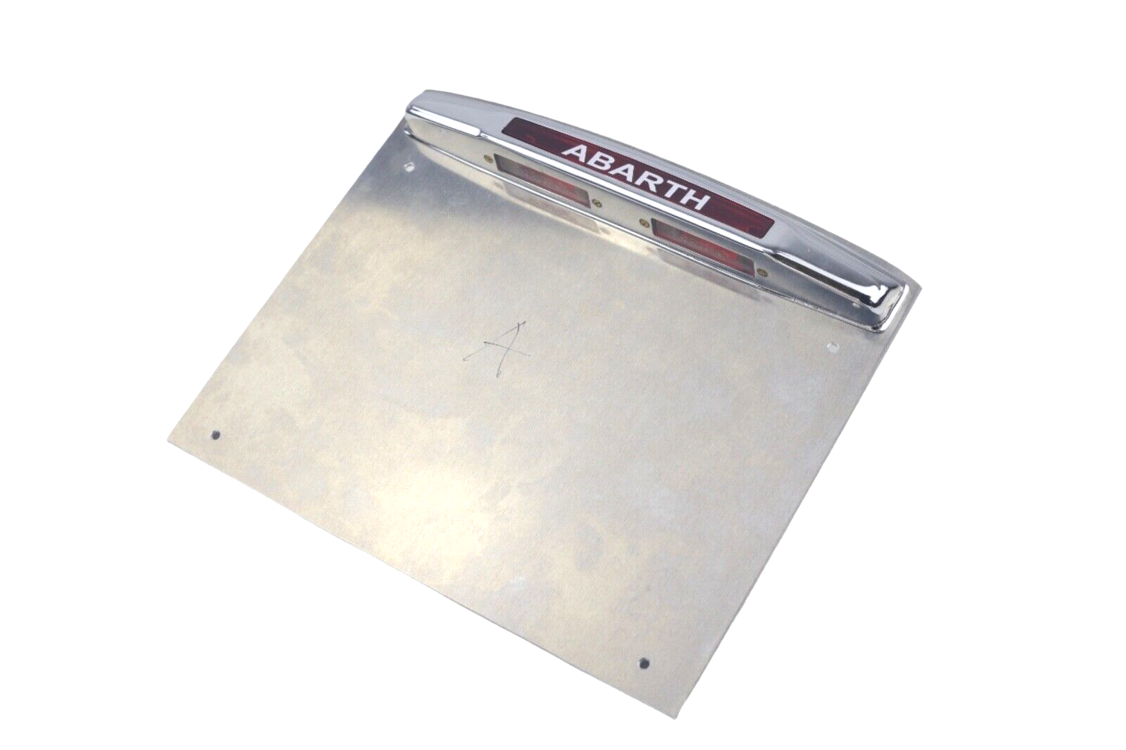 Classic Fiat 500 600 Abarth Plate Plinth Light Chromed & Aluminium Pla ...