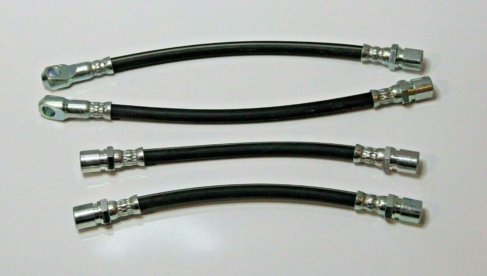 4x CLASSIC FIAT 500 F L R FIAT 126 FLEXIBLE BRAKE HOSE TUBE KIT MADE i ...