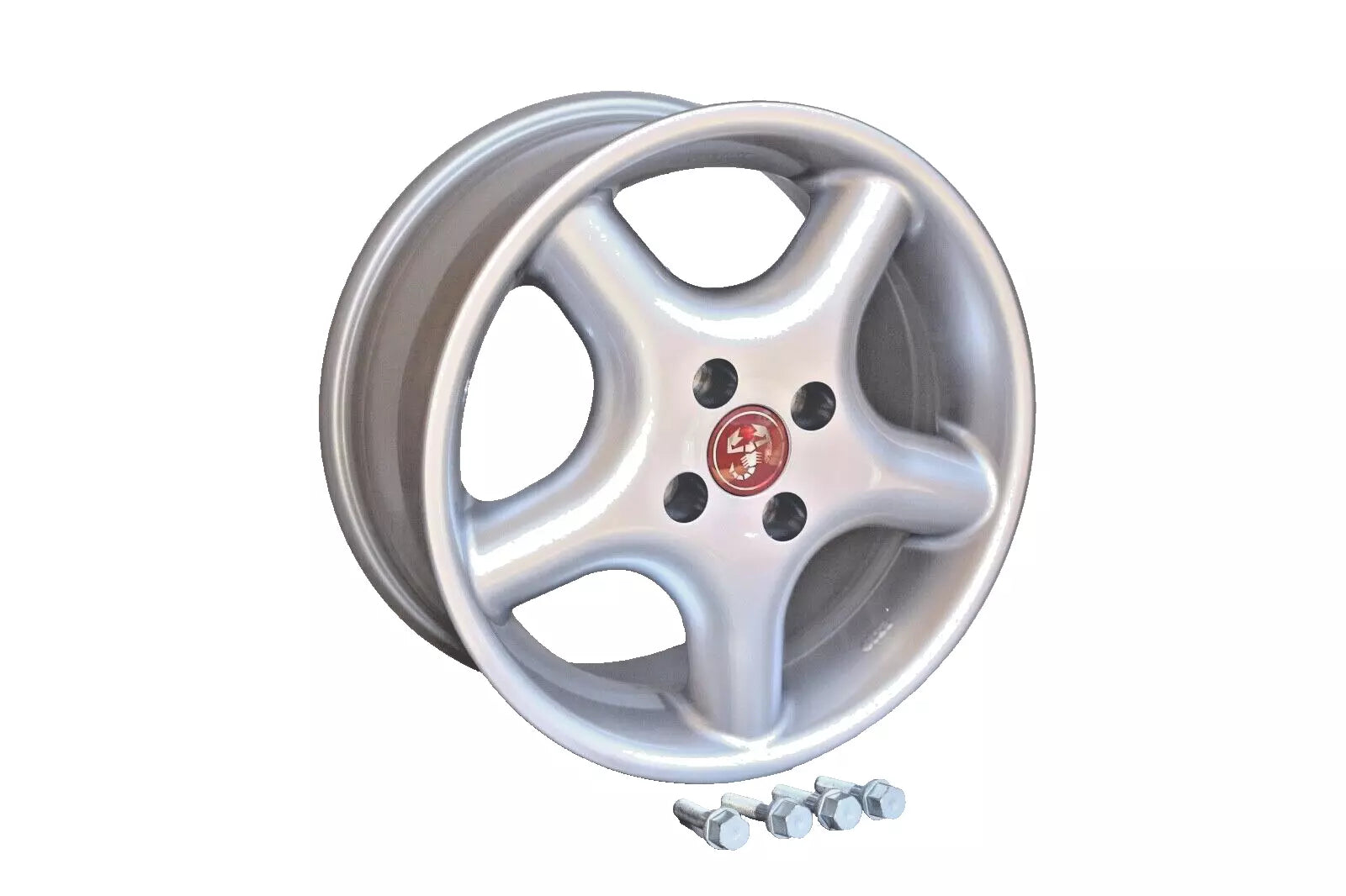 4x Classic Fiat 124 Spider Abarth Style Alloy Rims 7 x 15 Wheels 5 Spo ...